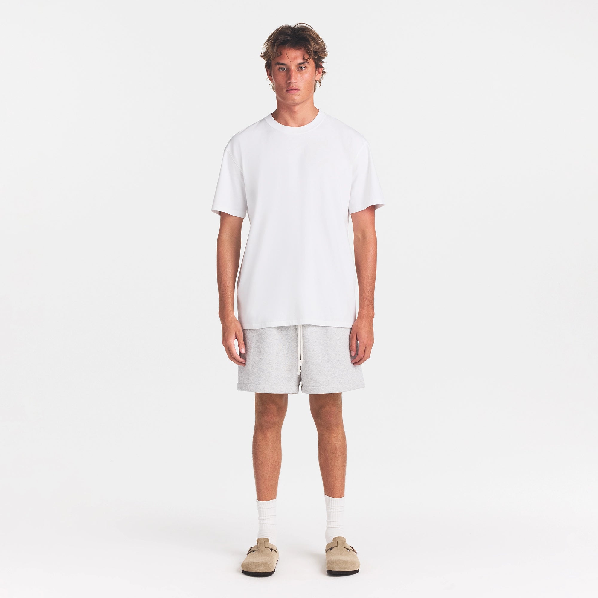 SKIMS mens relaxed t shirt | blue | small | heavyweight cotton