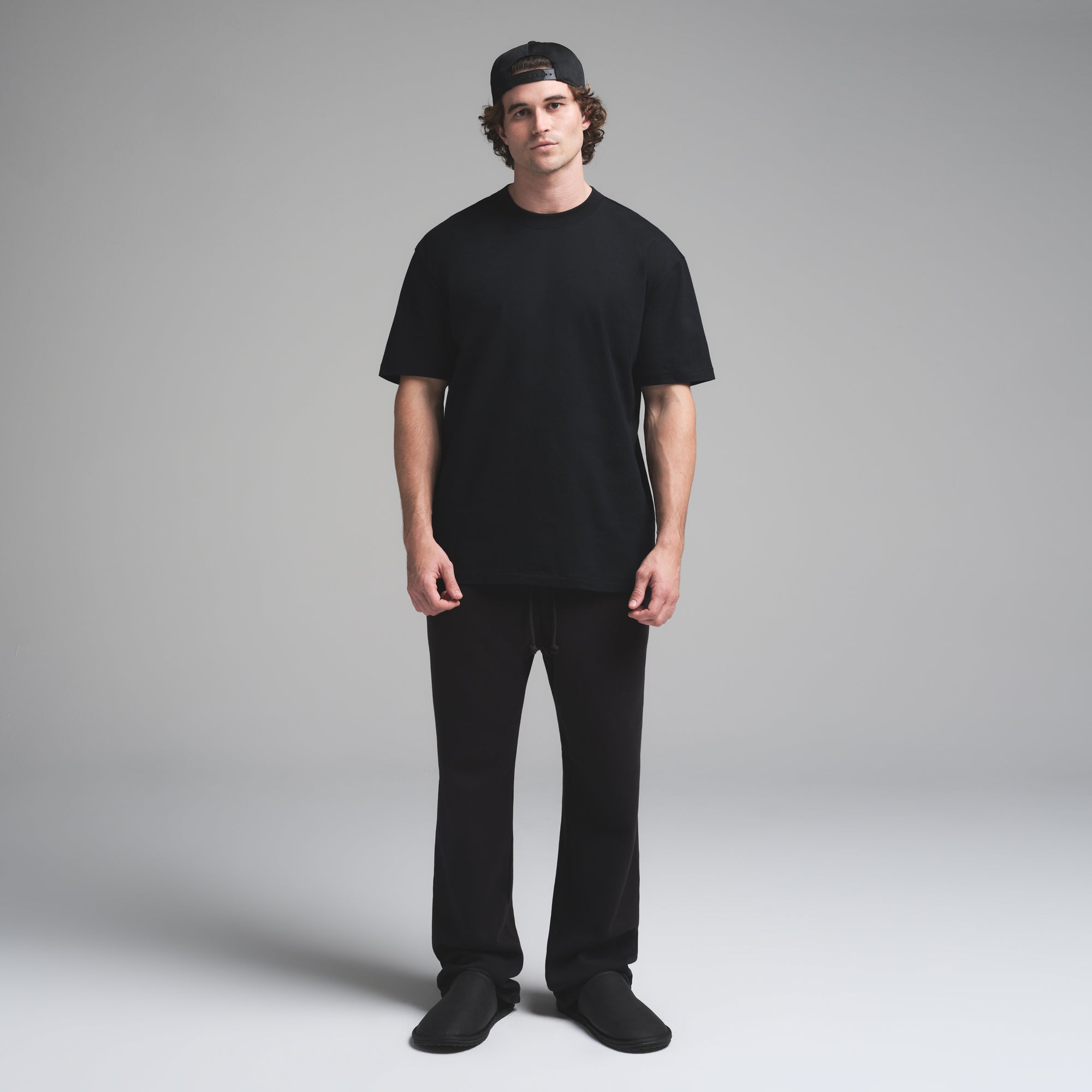 SKIMS mens relaxed t shirt | blue | small | heavyweight cotton