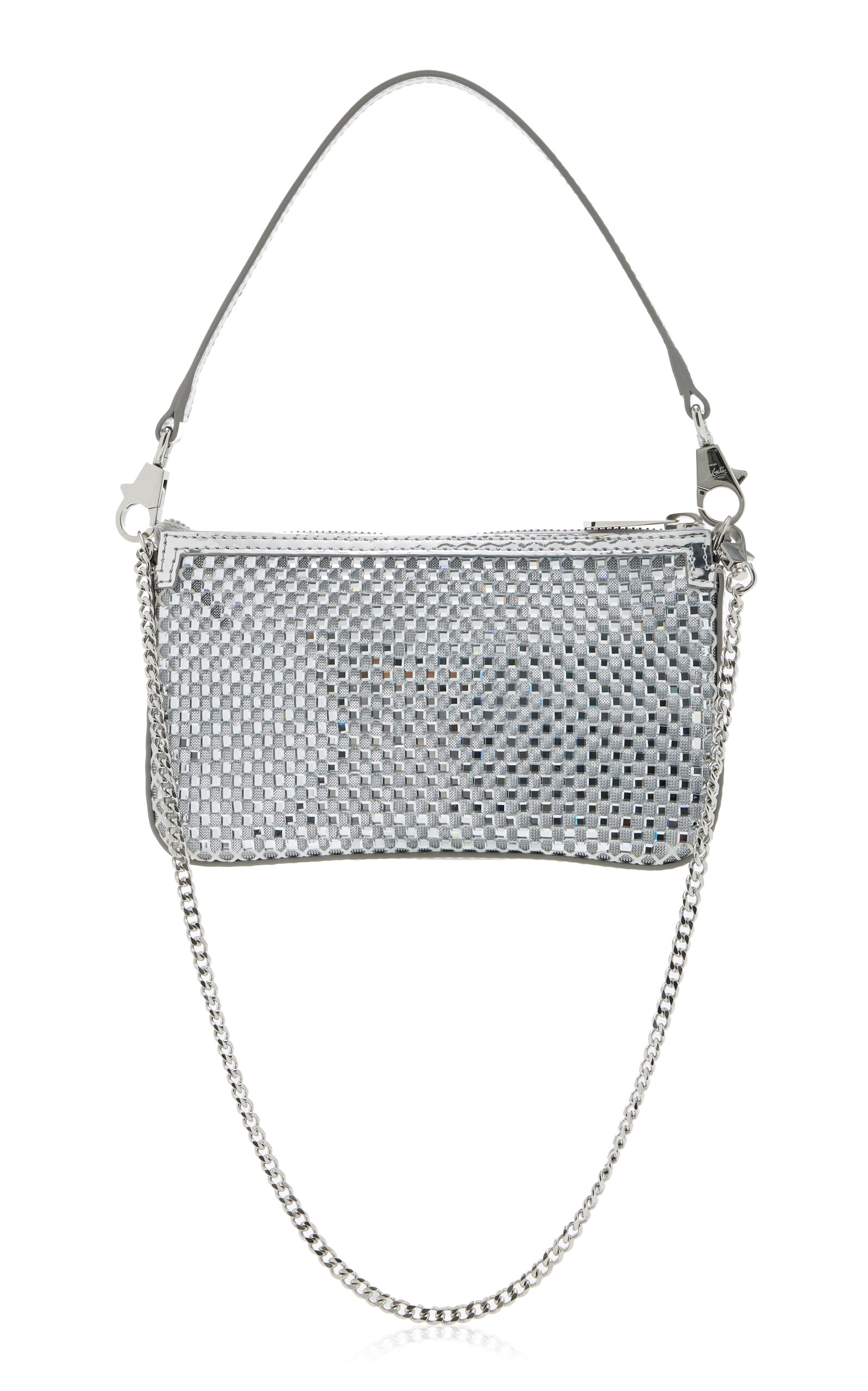 EDIKTED Edikted Rhinestone Mesh Strapless Top
