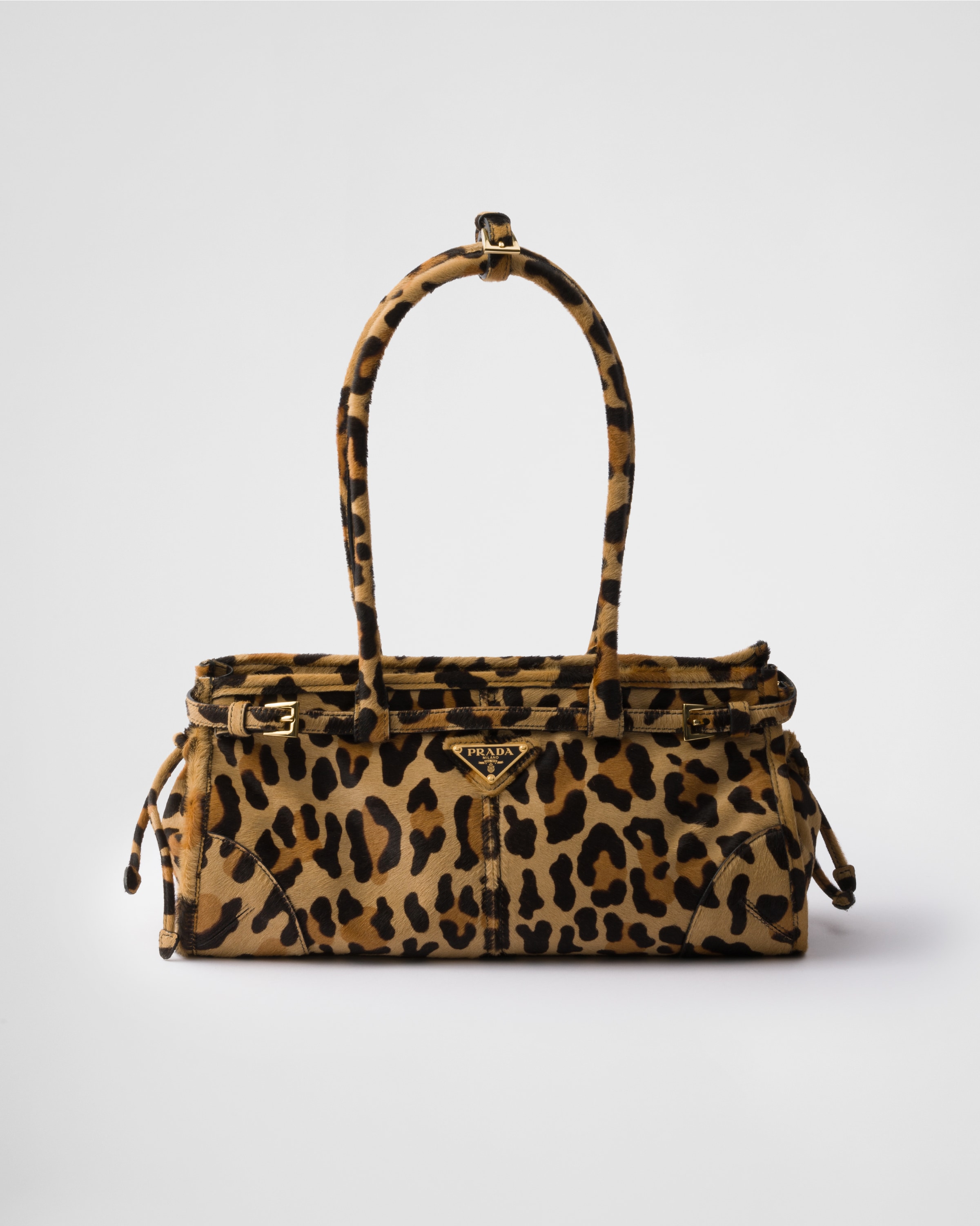 Prada Bonnie Printed Leather Handbag - Neutral | Editorialist