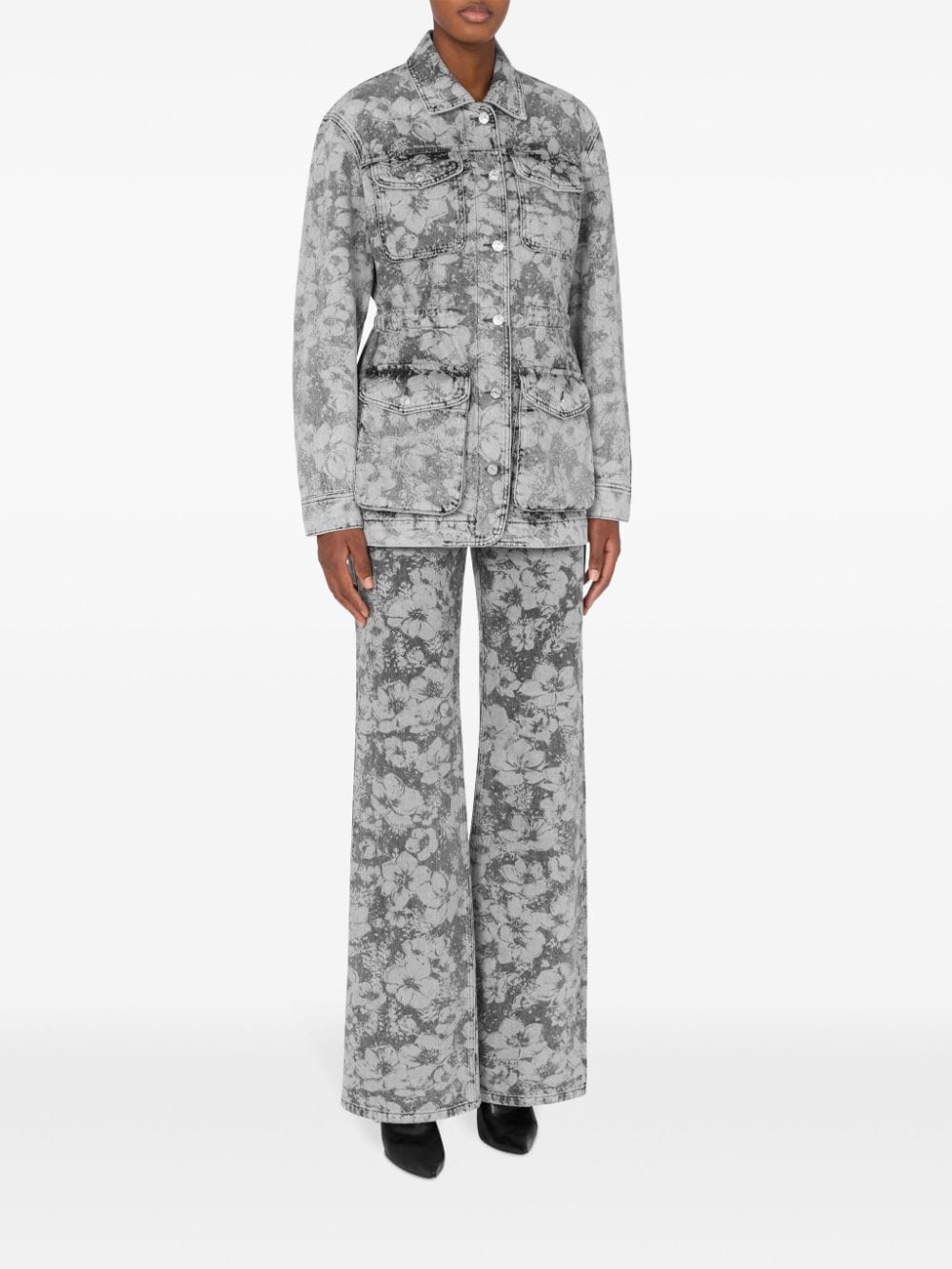 MOSCHINO MOSCHINO JEANS Floral-Print Cotton Jacket