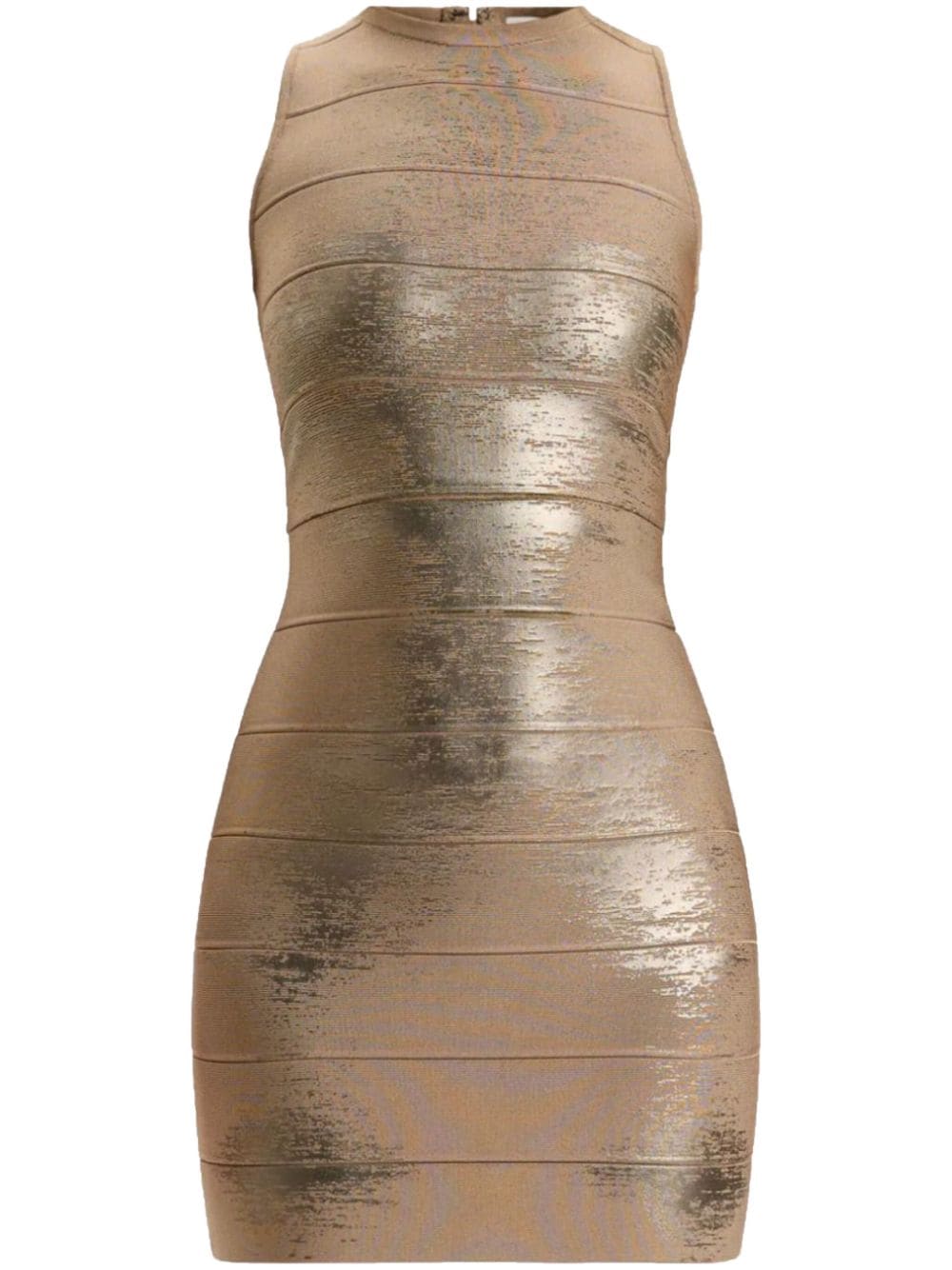slim fit dress slacks Idol Metallic Bandage Mini Dress in Bronze | Jaded London main image 0