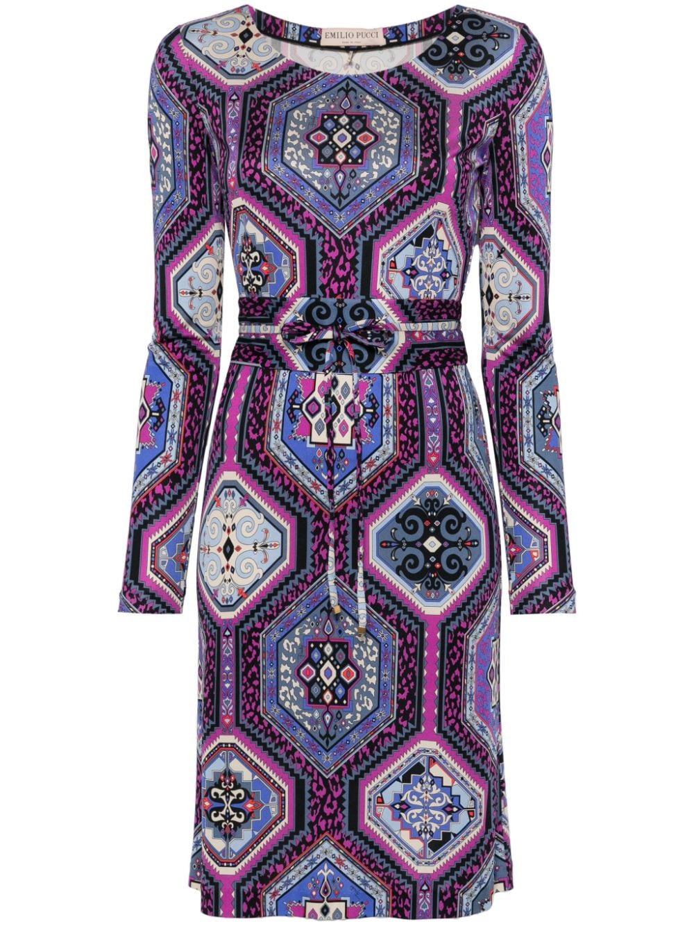 EMILIO PUCCI PUCCI Geometric-Print Midi Dress