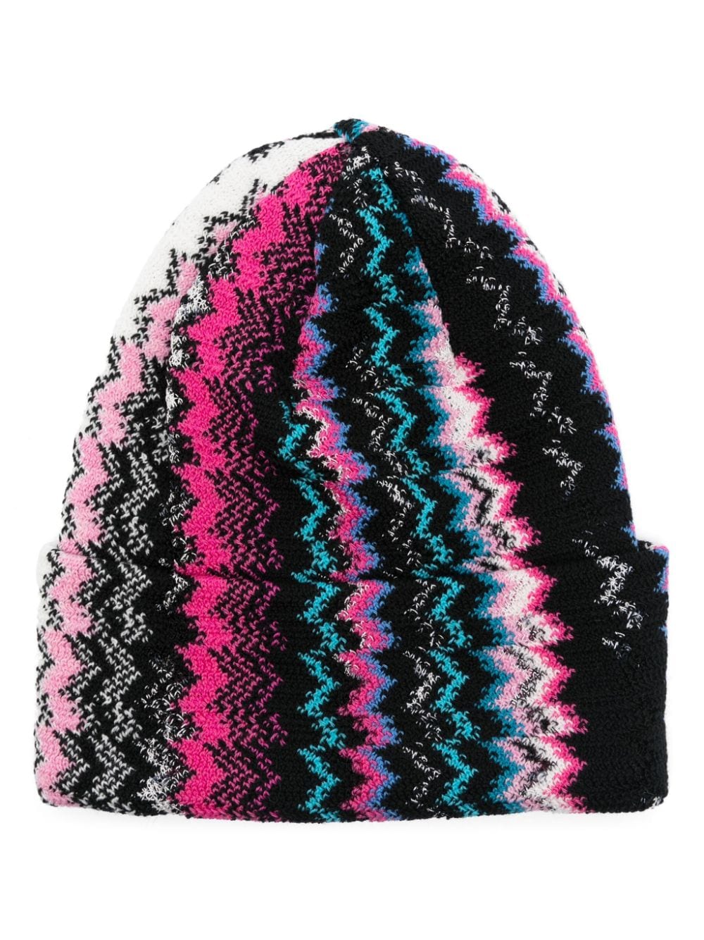 Missoni Zigzag-Motif Beanie Hat In Black - 15% Off  display picture 1
