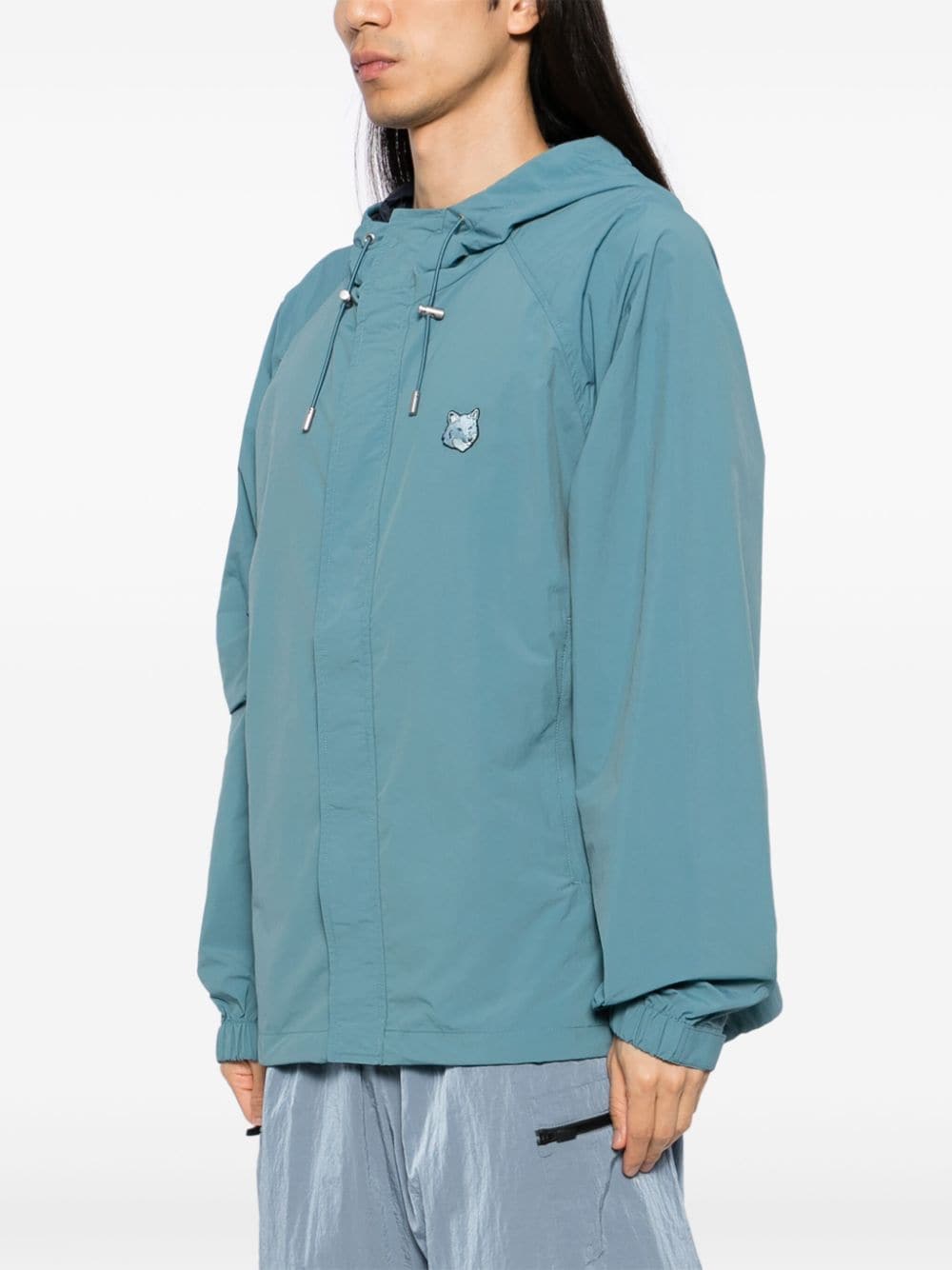 MAISON KITSUNÉ Maison Kitsuné Fox Head Embroidered Windbreaker