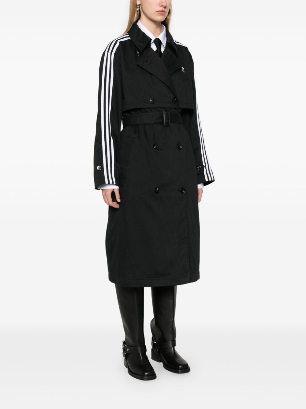 Adidas Twill Trench Coat In Black - 23% Off | Editorialist