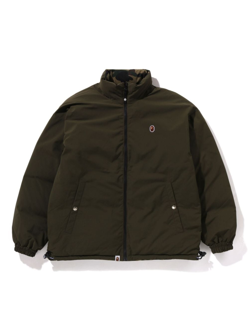 A Bathing Ape Black Padded Reversible Bomber Jacket In Bkx - 65