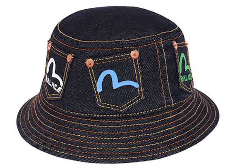 Palace Evisu Bucket Hat - Indigo | Editorialist