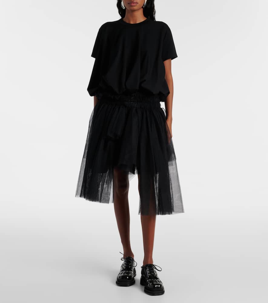 NOIR KEI NINOMIYA Noir Kei Ninomiya Mesh Midi Skirt