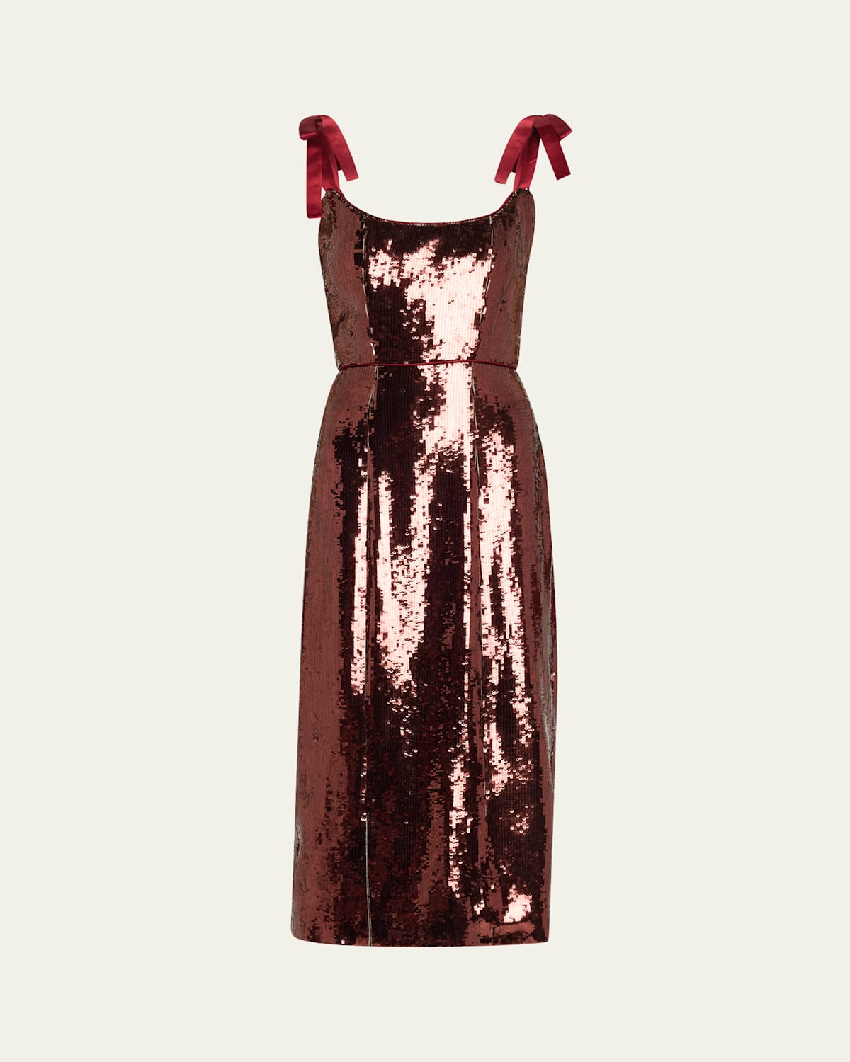 Markarian Sequin Midi Dress - Maroon | Editorialist