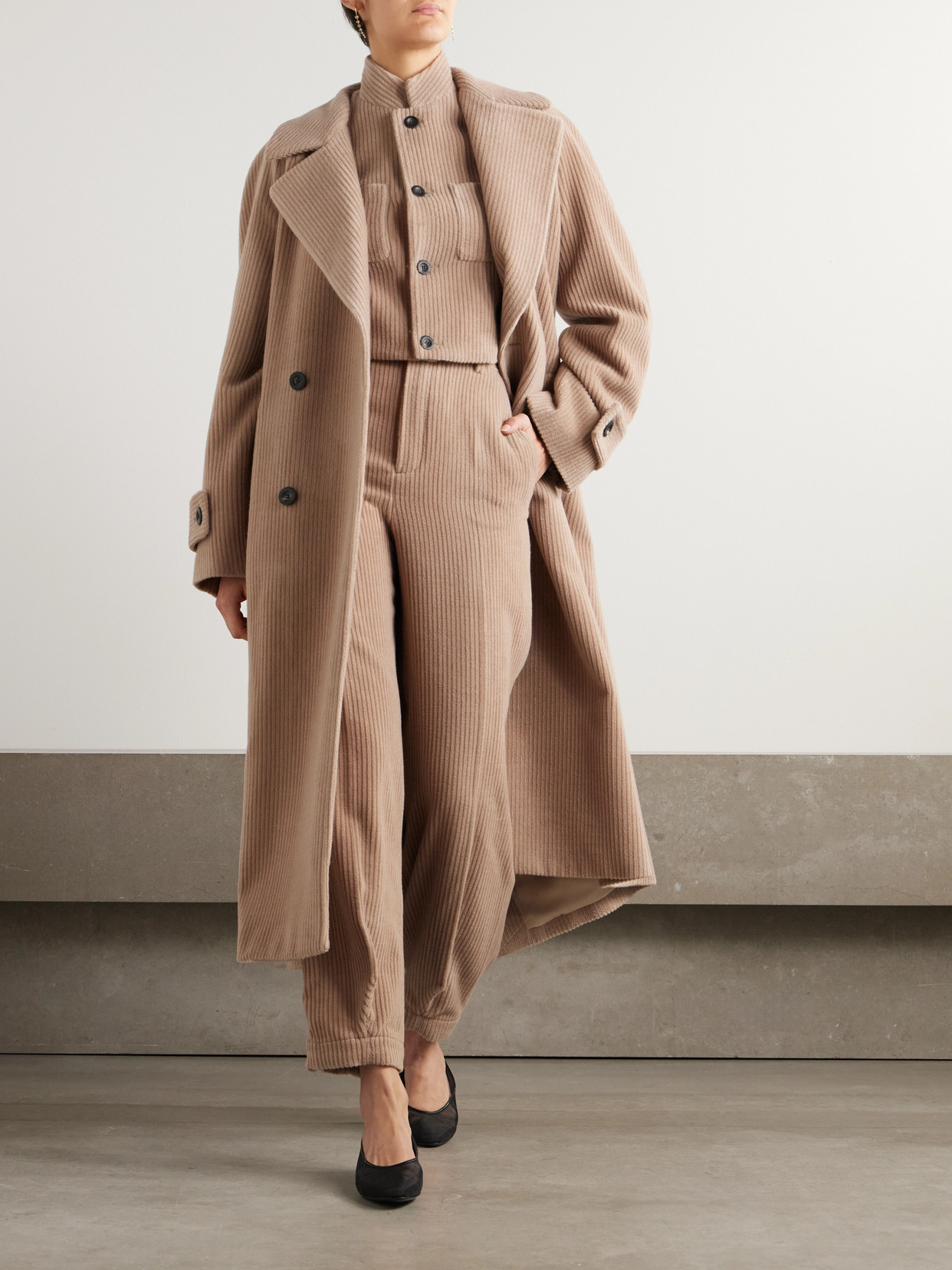 LORO PIANA Loro Piana Cropped Corduroy Tapered Pants