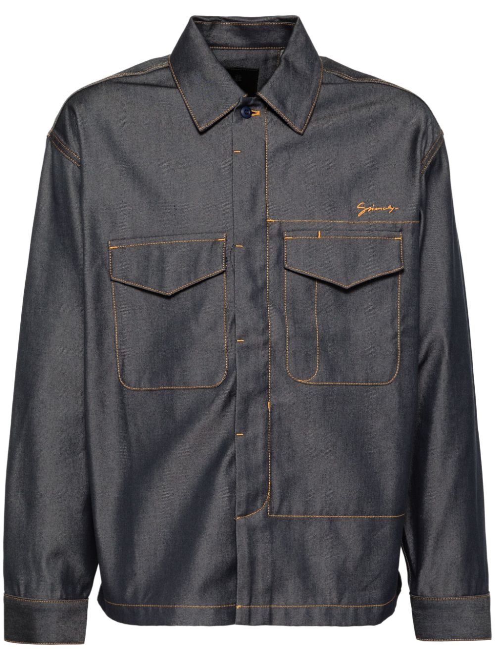 GIVENCHY embroidered denim shirt