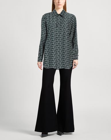 BURBERRY Long Sleeve Multicolor Silk Shirt