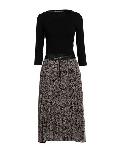 LIU JO LIU •JO Leopard Print Pleated Midi Dress