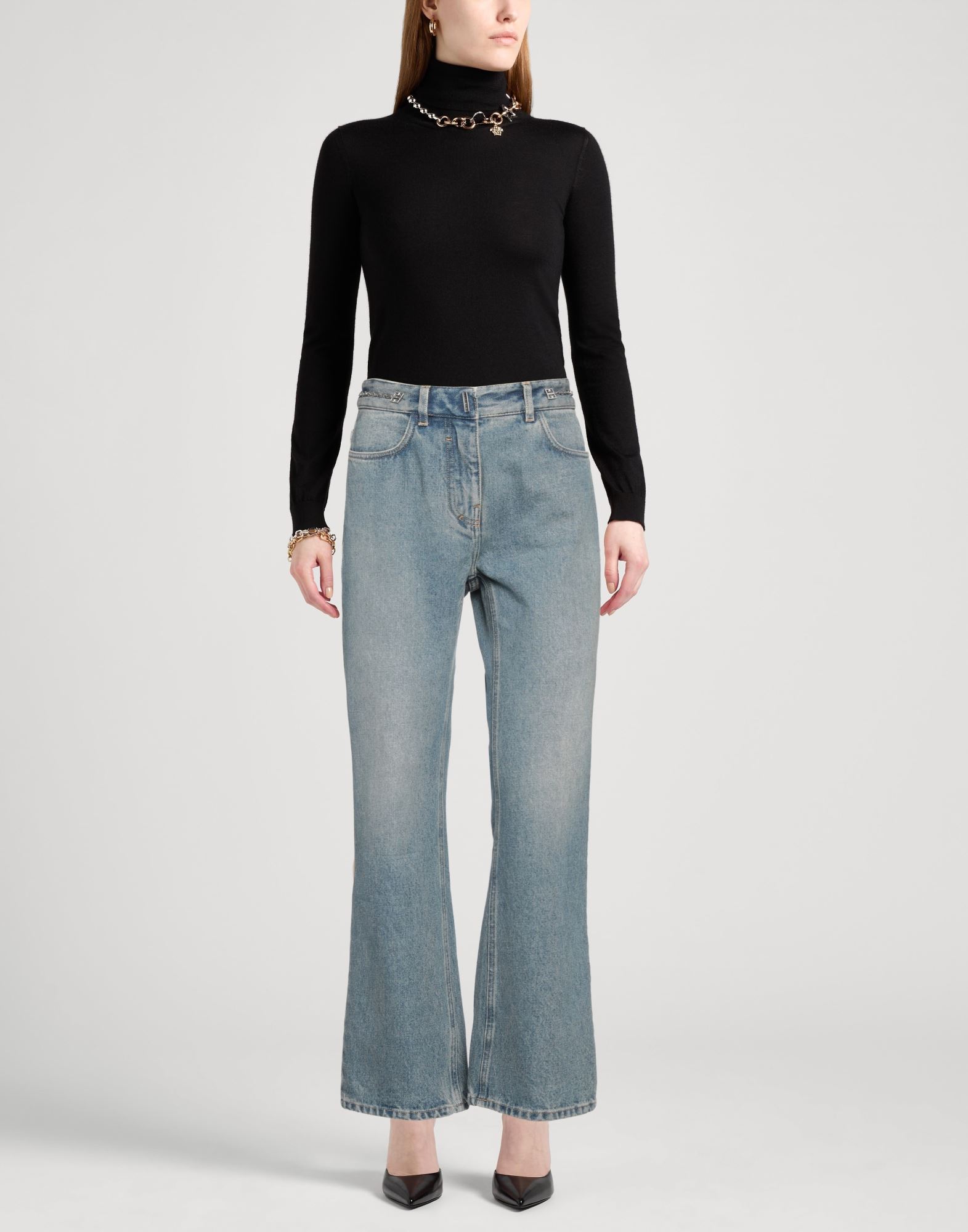 GIVENCHY Boot-Cut Jeans with Appliqués