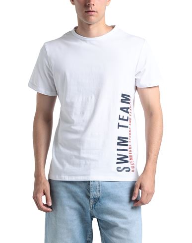 BIKKEMBERGS man t-shirt red size m cotton, elastane