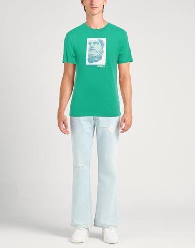BIKKEMBERGS man t-shirt green size m cotton
