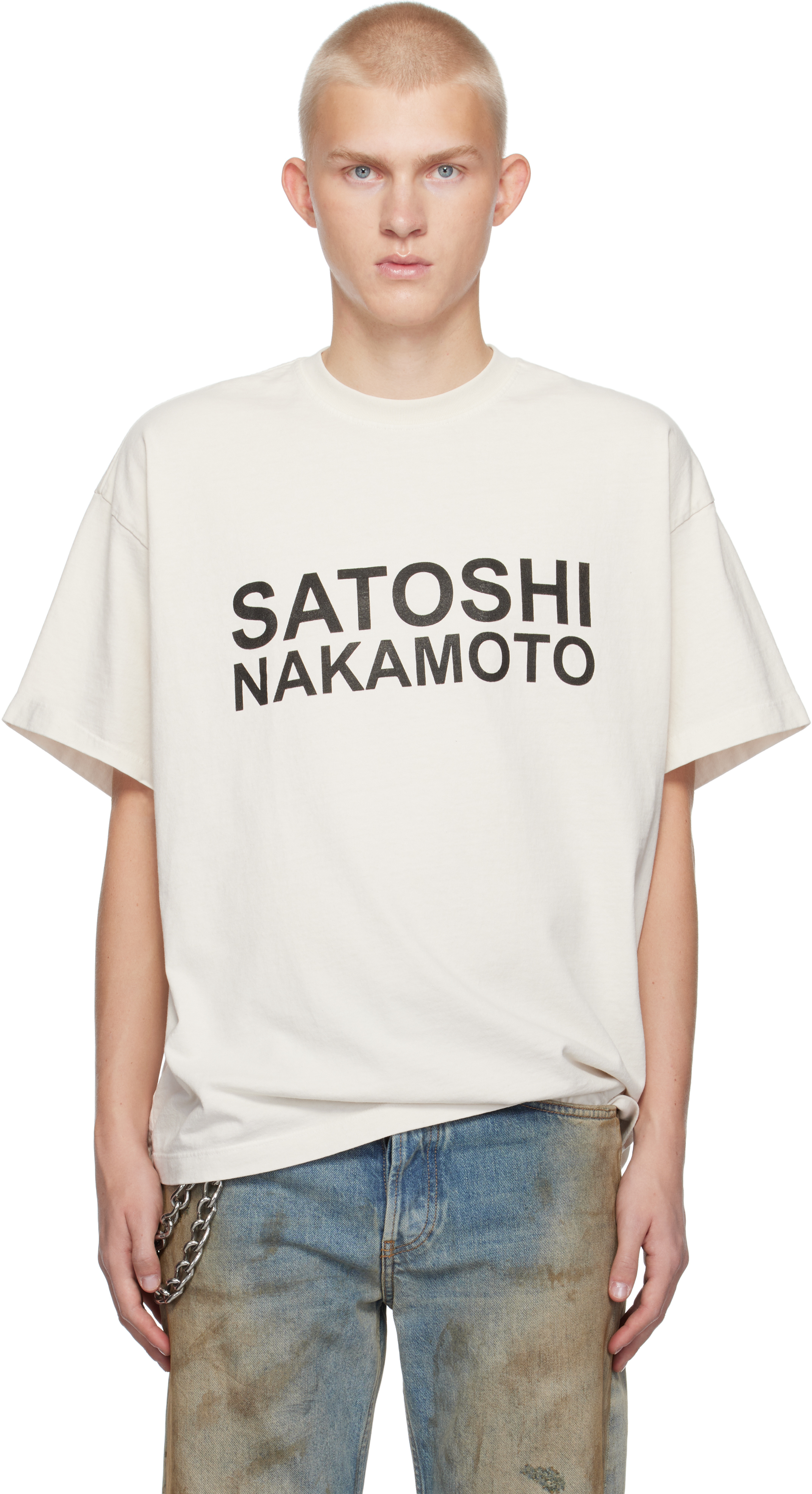 Satoshi Nakamoto Logo T-Shirt In White - 17% Off | Editorialist