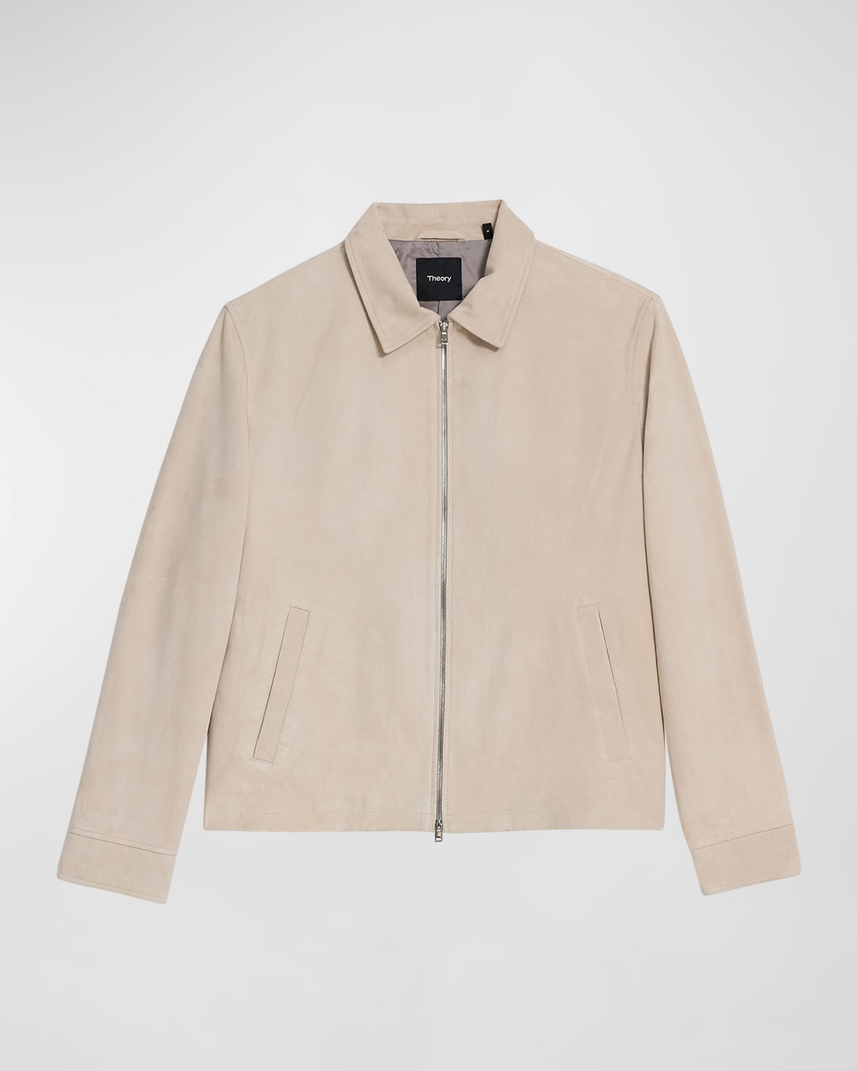 Theory Hazelton Leather Blouson Jacket - Sand | Editorialist