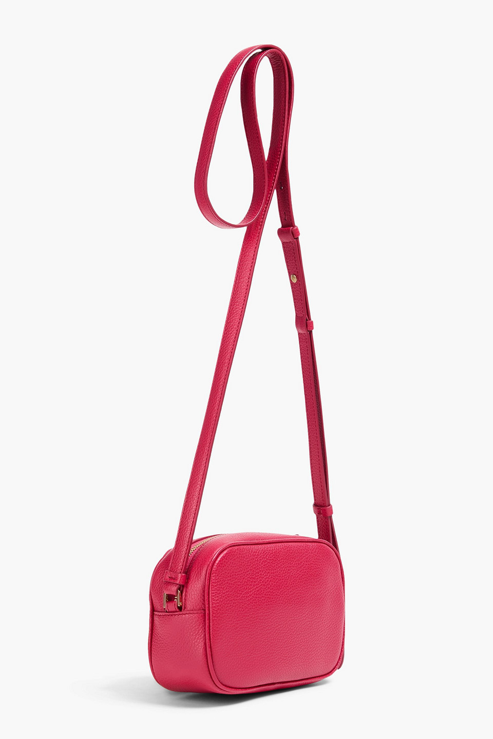 Ferragamo Vara Bow-Detailed Pebbled Leather Crossbody Bag In