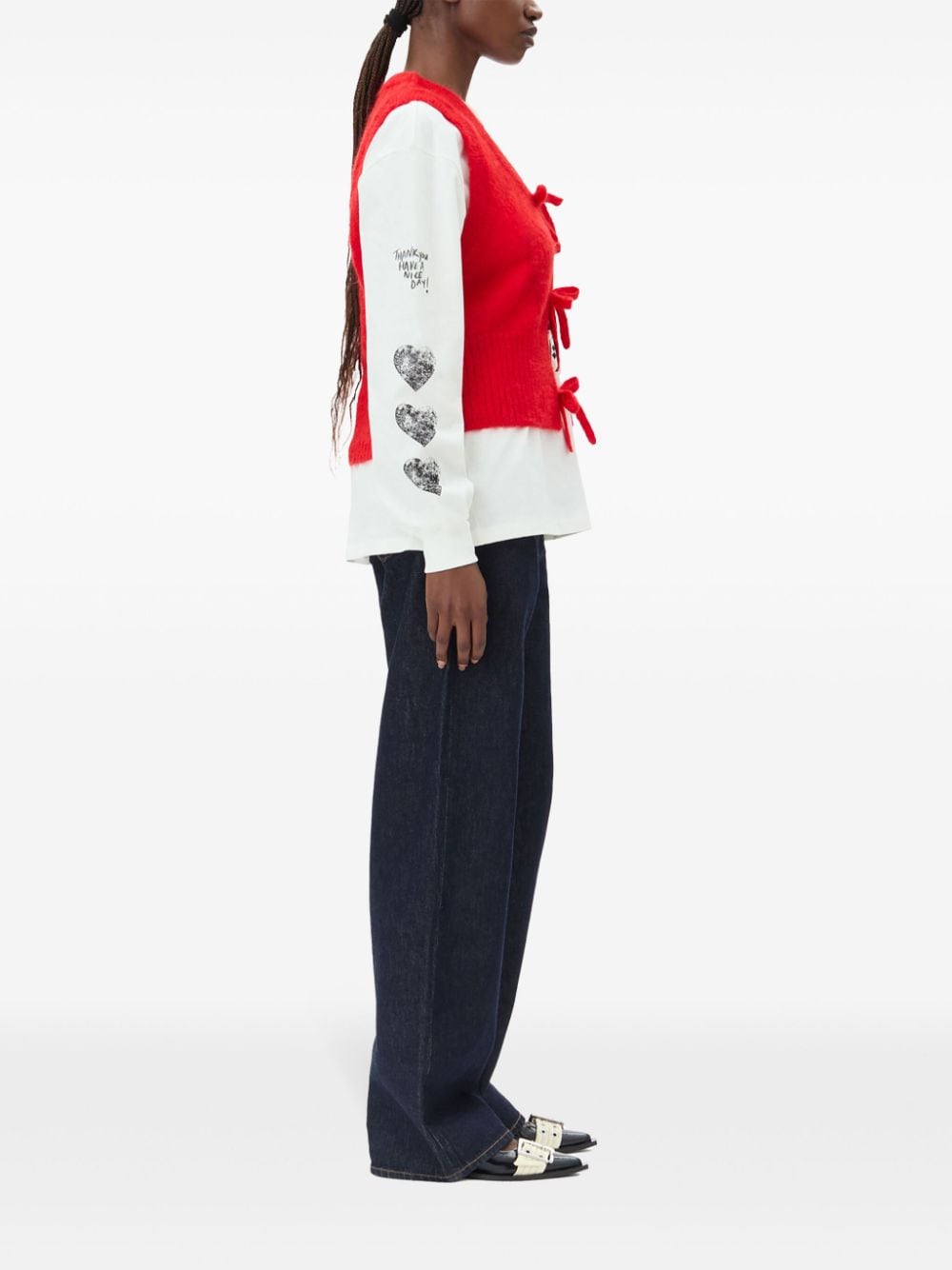 GANNI GANNI Bow-Detailed Sleeveless Vest