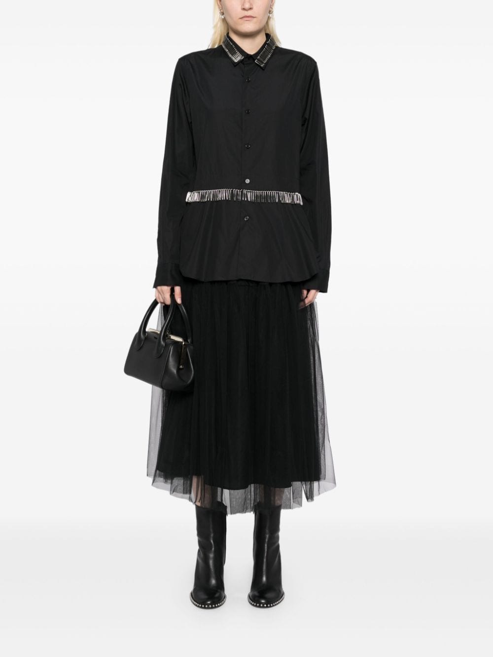 NOIR KEI NINOMIYA Noir Kei Ninomiya Safety Pin Embellished Shirt