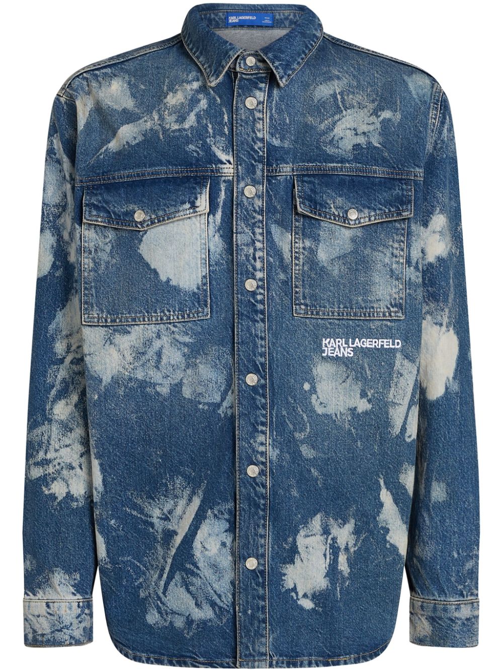 KARL LAGERFELD bleached recycled-cotton shirt