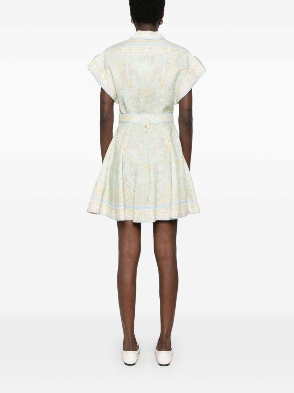 floral embroidered mini dress ASTR the Label | Natalya Floral Embroidered Mini Dress in Cream