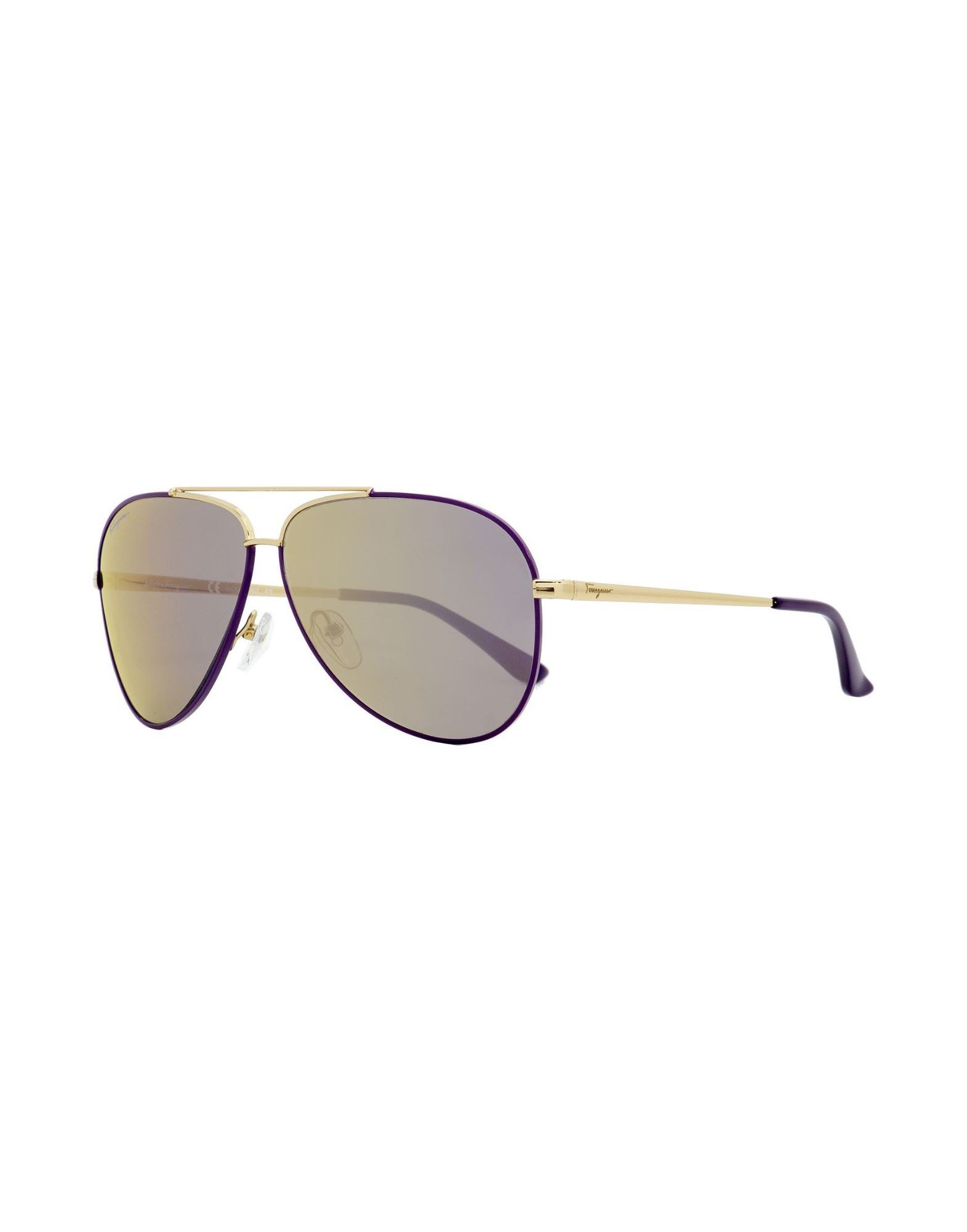 NWT Salvatore Ferragamo SF131S Light Gold Aviator 60mm Sunglasses Amazon.com: Salvatore Ferragamo Aviator Sunglasses SF131S  main image 3