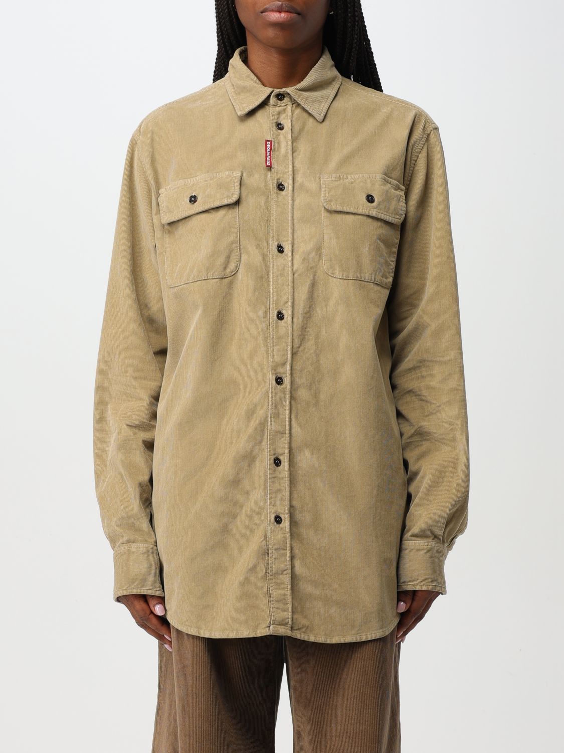 DSQUARED2 Dsquared2 Corduroy Shirt with Pocket Detail