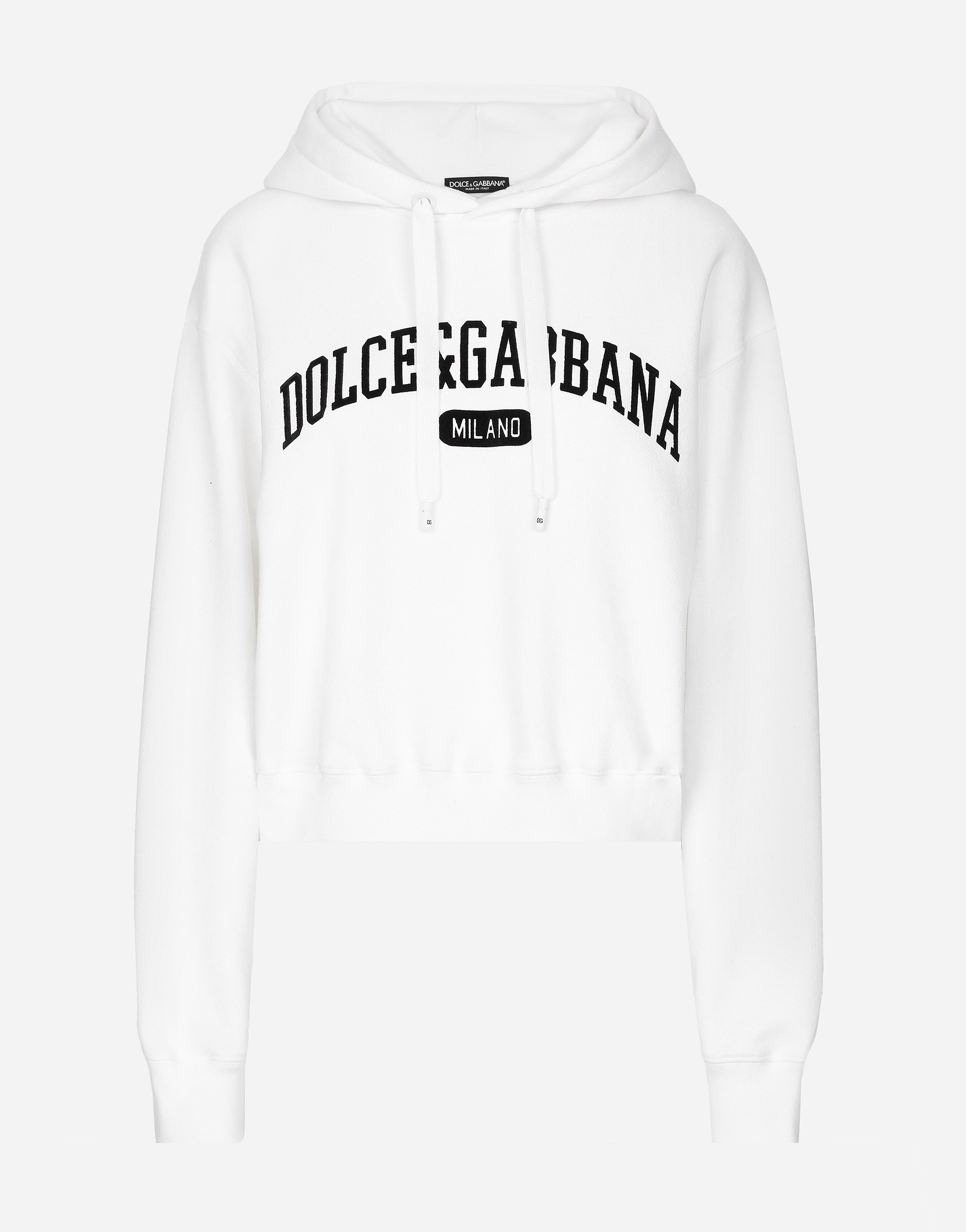 Dolce Gabbana Cotton Jersey Hoodie White Editorialist