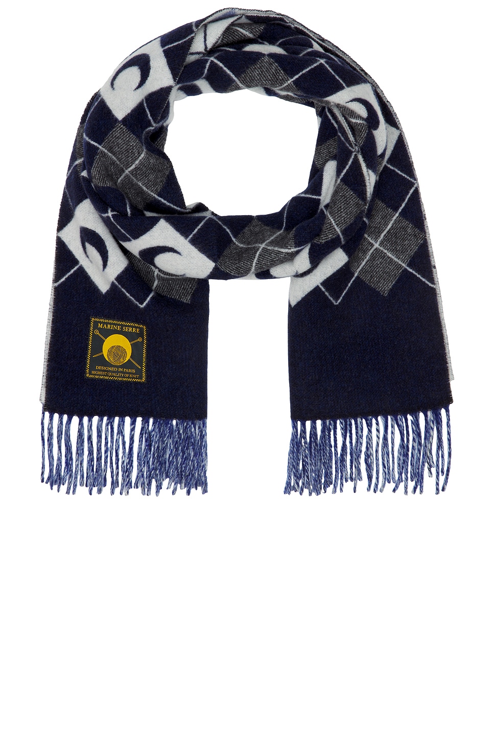 Buy MARINE SERRE Moon Scarf - Black At 34% Off | Editorialist