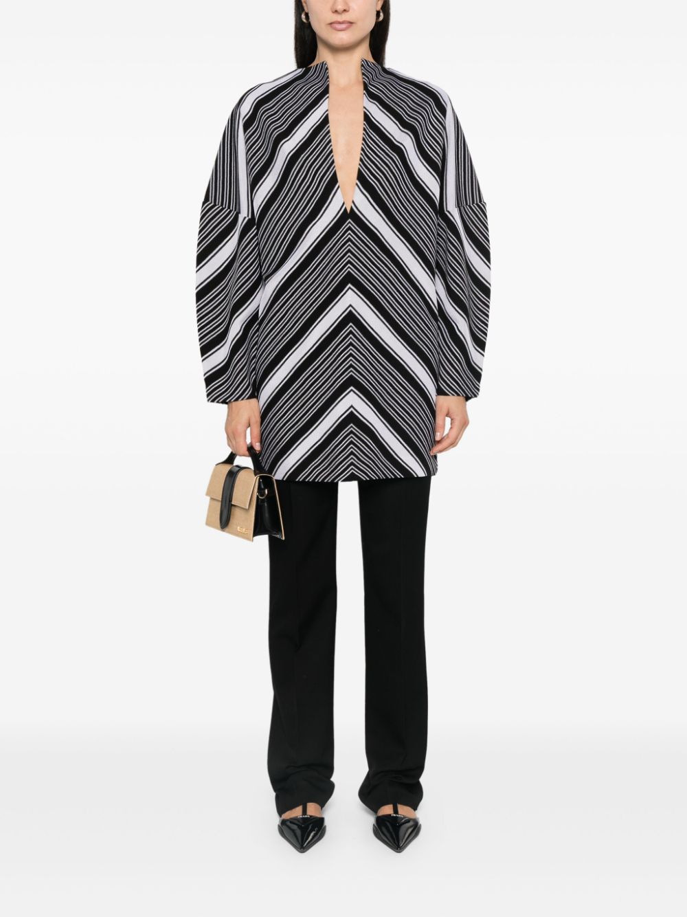 MISSONI Plunging V-Neck Mini Dress