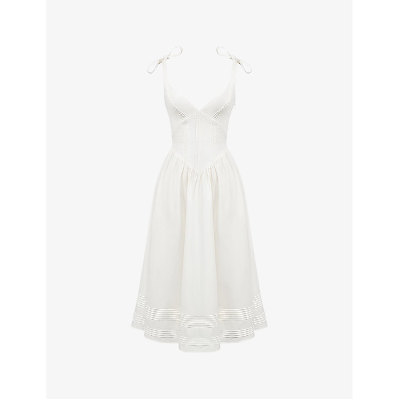 sophia vintage ivory lace fitted midi dress Clothing: Midi Dresses: 'Sophia' Vintage Ivory Lace Fitted Midi Dress