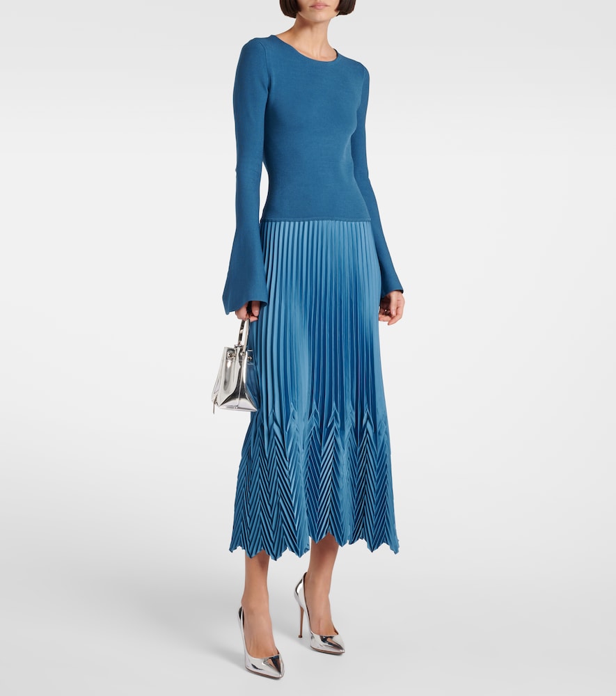 SIMKHAI Simkhai Damoni Pleated Midi Dress