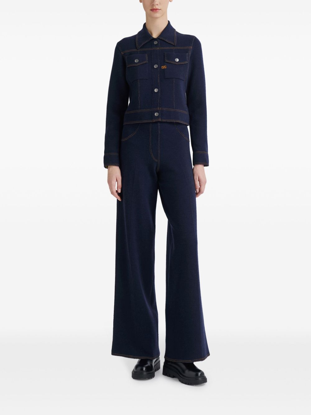 PORTS 1961 Ports 1961 Knitted Flared Trousers