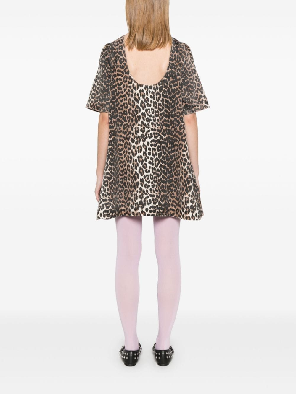 goldie dress denim leopard laser Damson Madder + Goldie Dress Leopard Laser