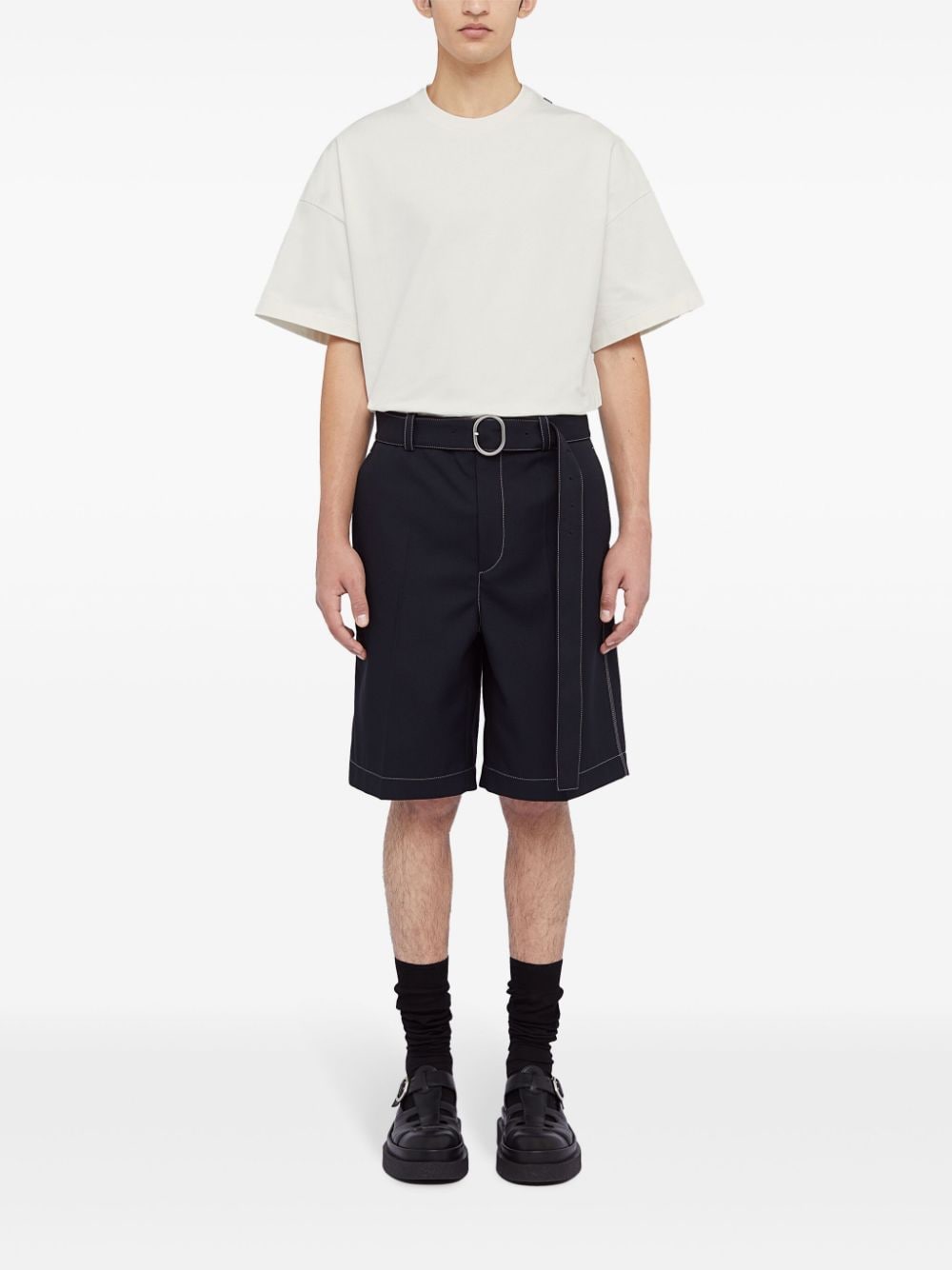 JIL SANDER Jil Sander Belted Knee-Length Shorts