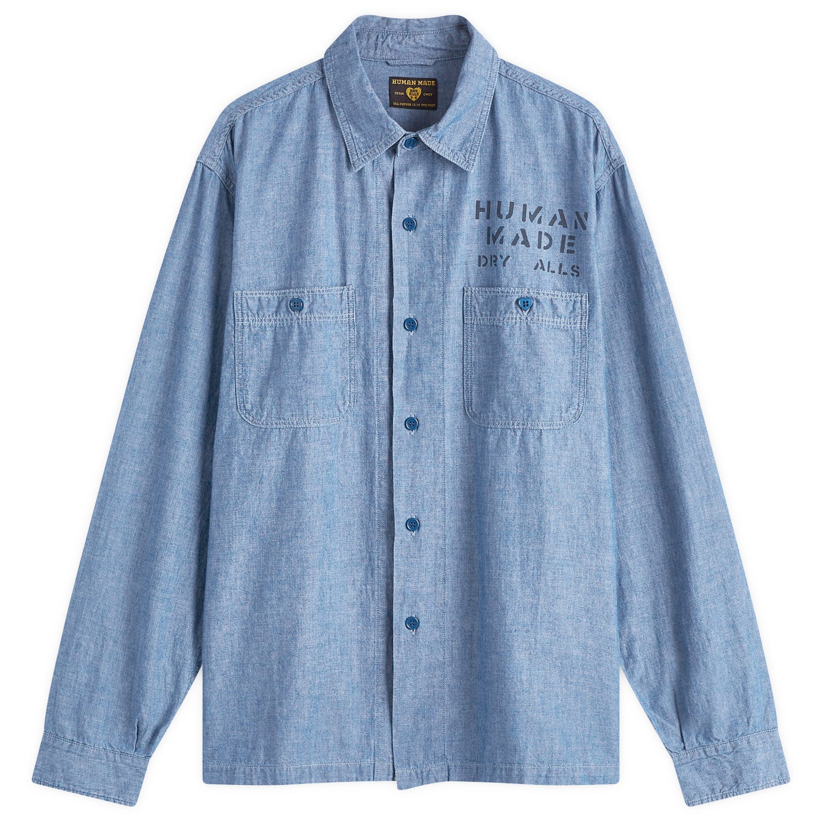 Human Made Military Chambray Shirt In Indigo - 45% Off | Editorialist