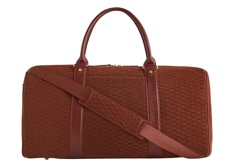 Kith Monogram Suede Duffle Bag - Walnut | Editorialist