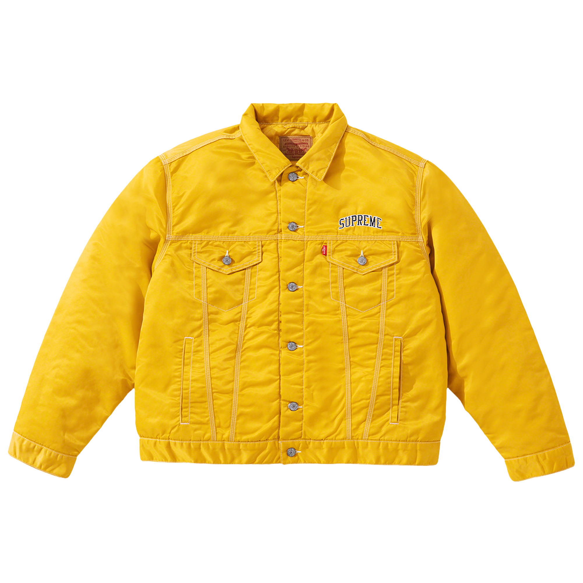 Supreme X Levi'S Nylon Trucker Jacket - Yellow | Editorialist