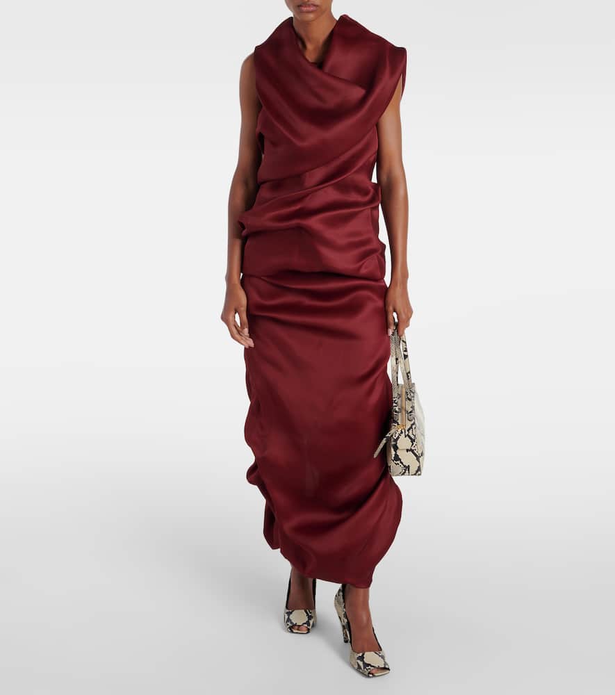 KHAITE Khaite Luola Draped Silk Top