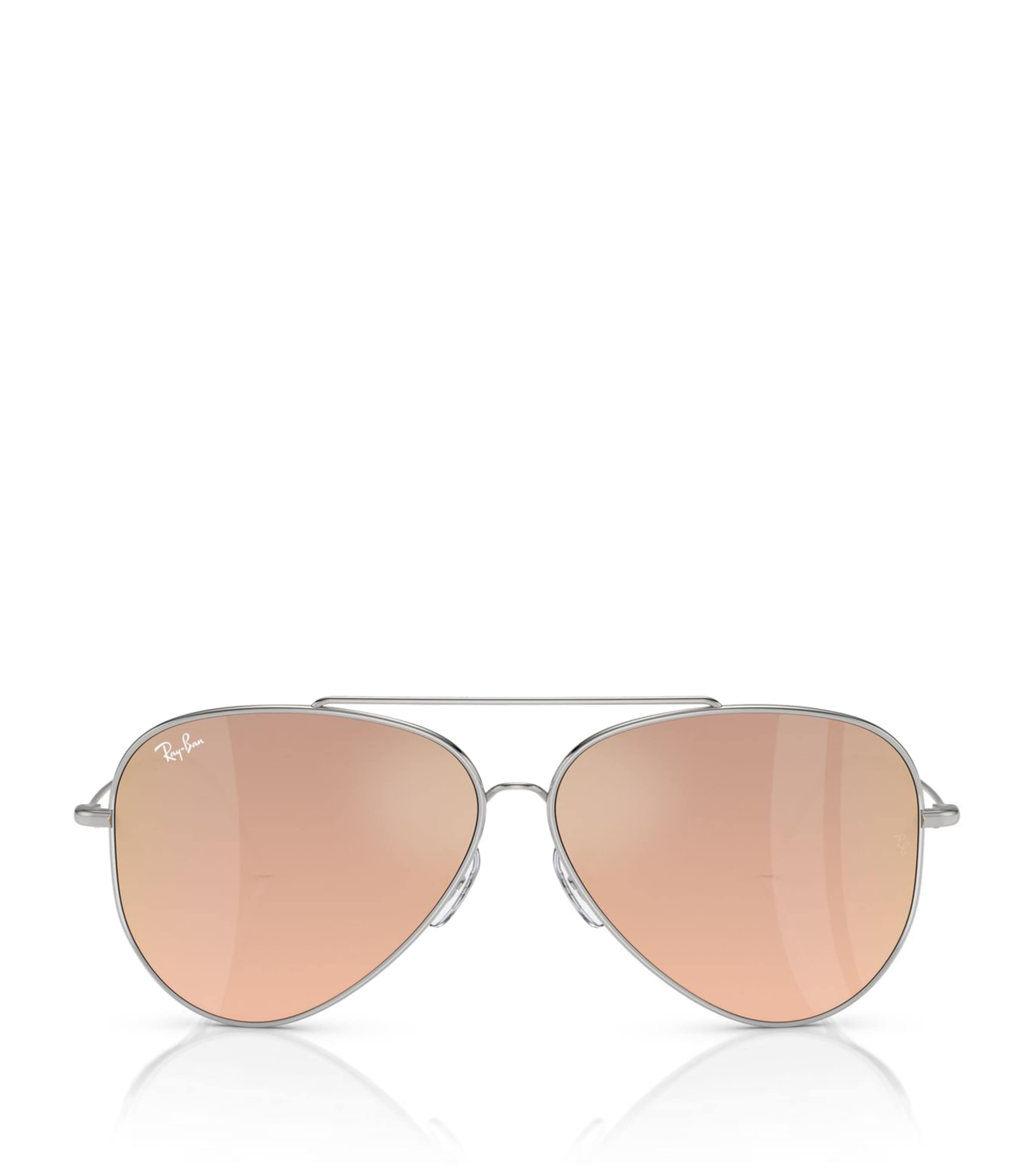 Ray-Ban Lenny Kravitz Reverse Aviator Sunglasses Gold Frame with Pink Lenses Lenny Kravitz x Ray-Ban Reverse Limited Edition Capsule  main image 4
