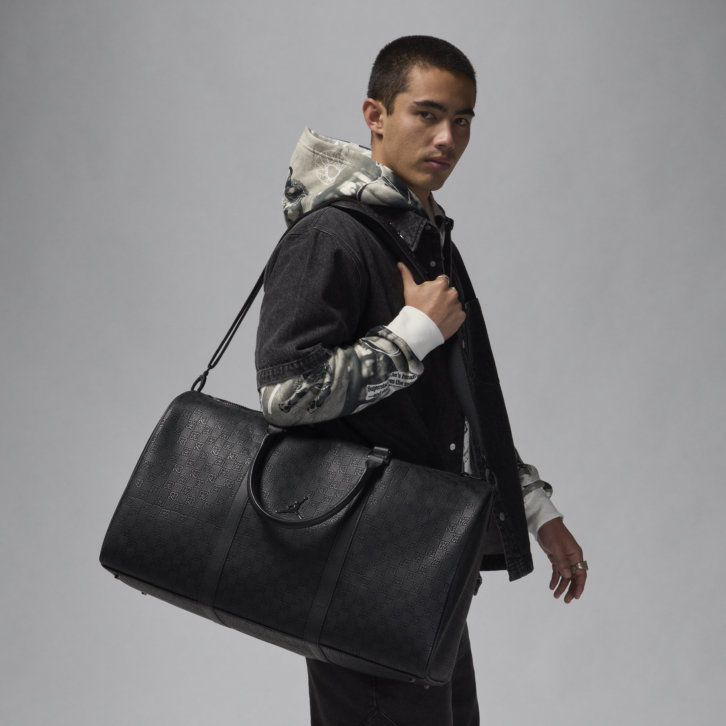 Jordan Monogram Duffle Bag - Black | Editorialist