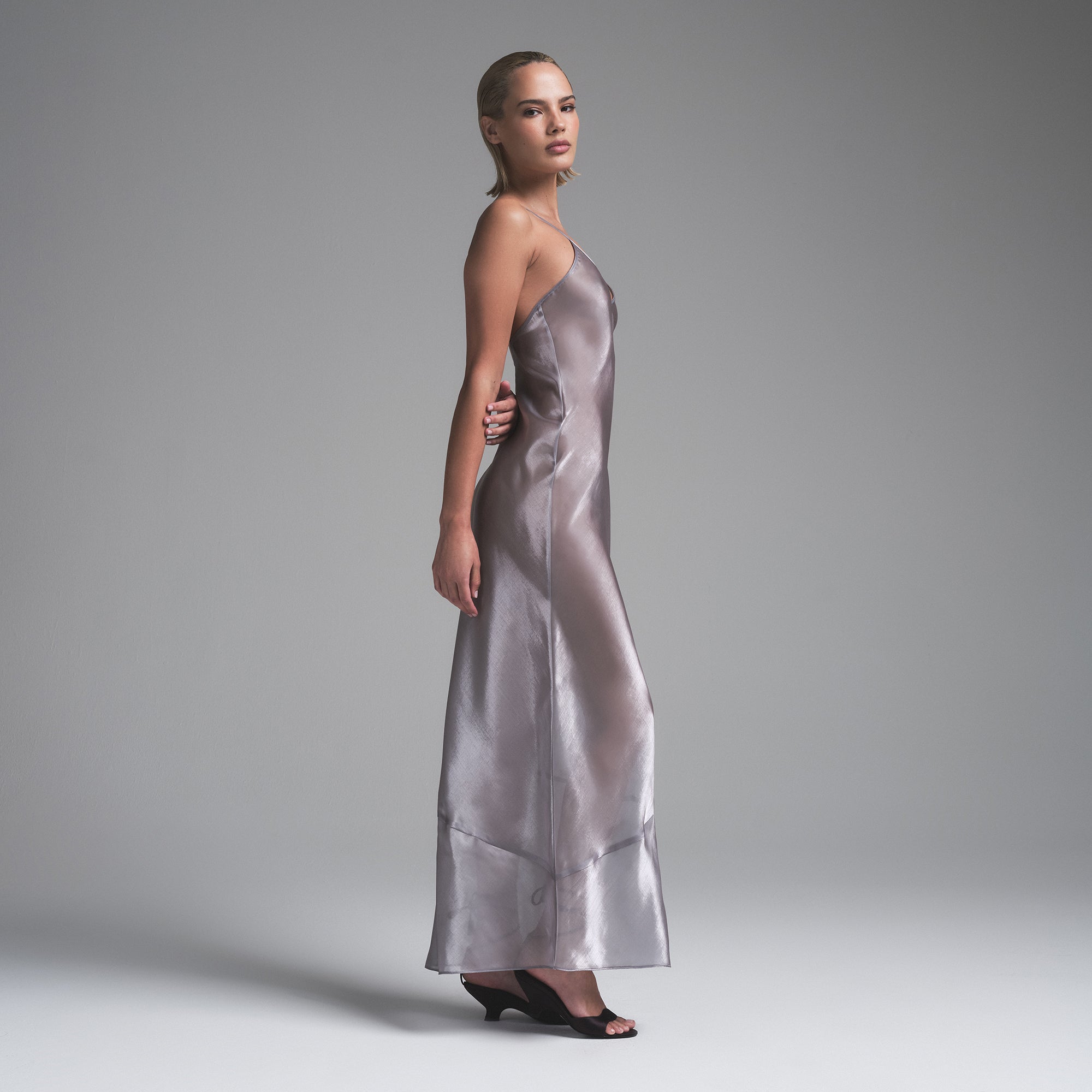 liquid organza cami long dress Skims Liquid Organza Cami Long Dress - Sienna