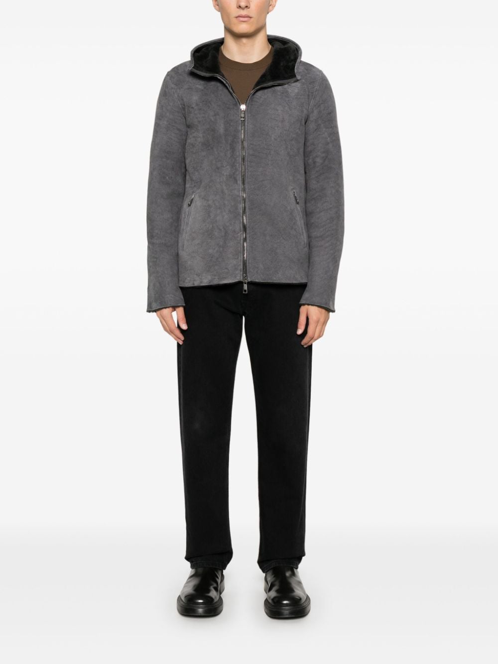 GIORGIO BRATO Giorgio Brato Shearling-Lined Hooded Jacket