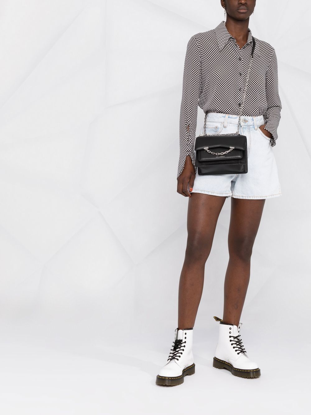 KARL LAGERFELD Karl Lagerfeld k/seven Grainy Leather Shoulder Bag
