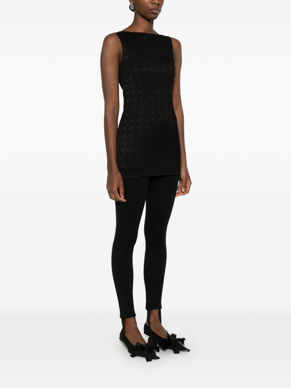MARINE SERRE Marine Serre Moon Diamond-Jacquard Mini Dress