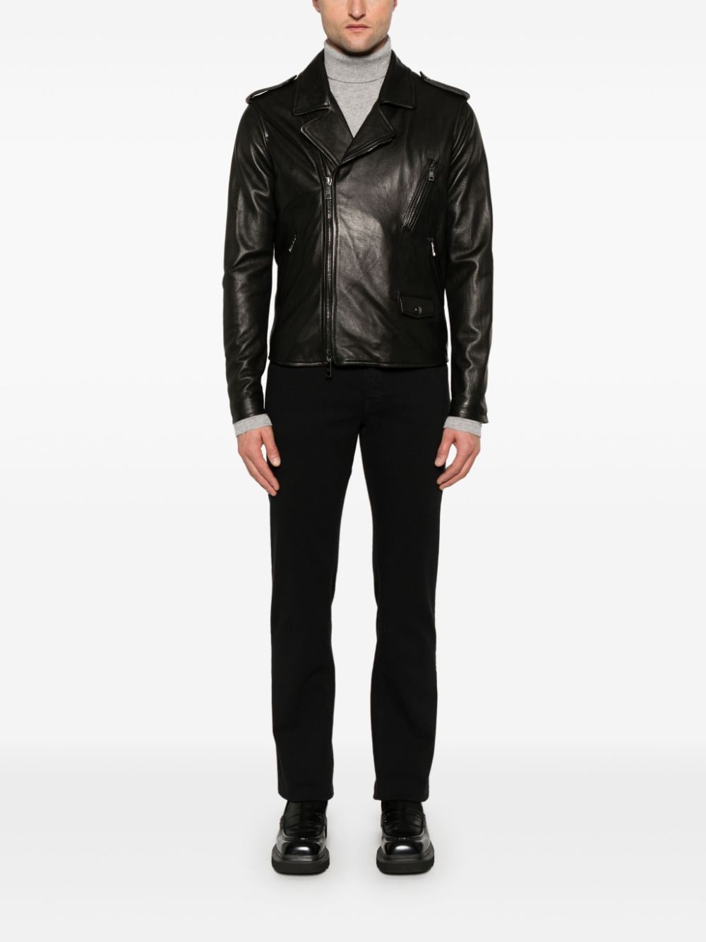 Giorgio Brato Leather Jacket In Black - 25% Off | Editorialist