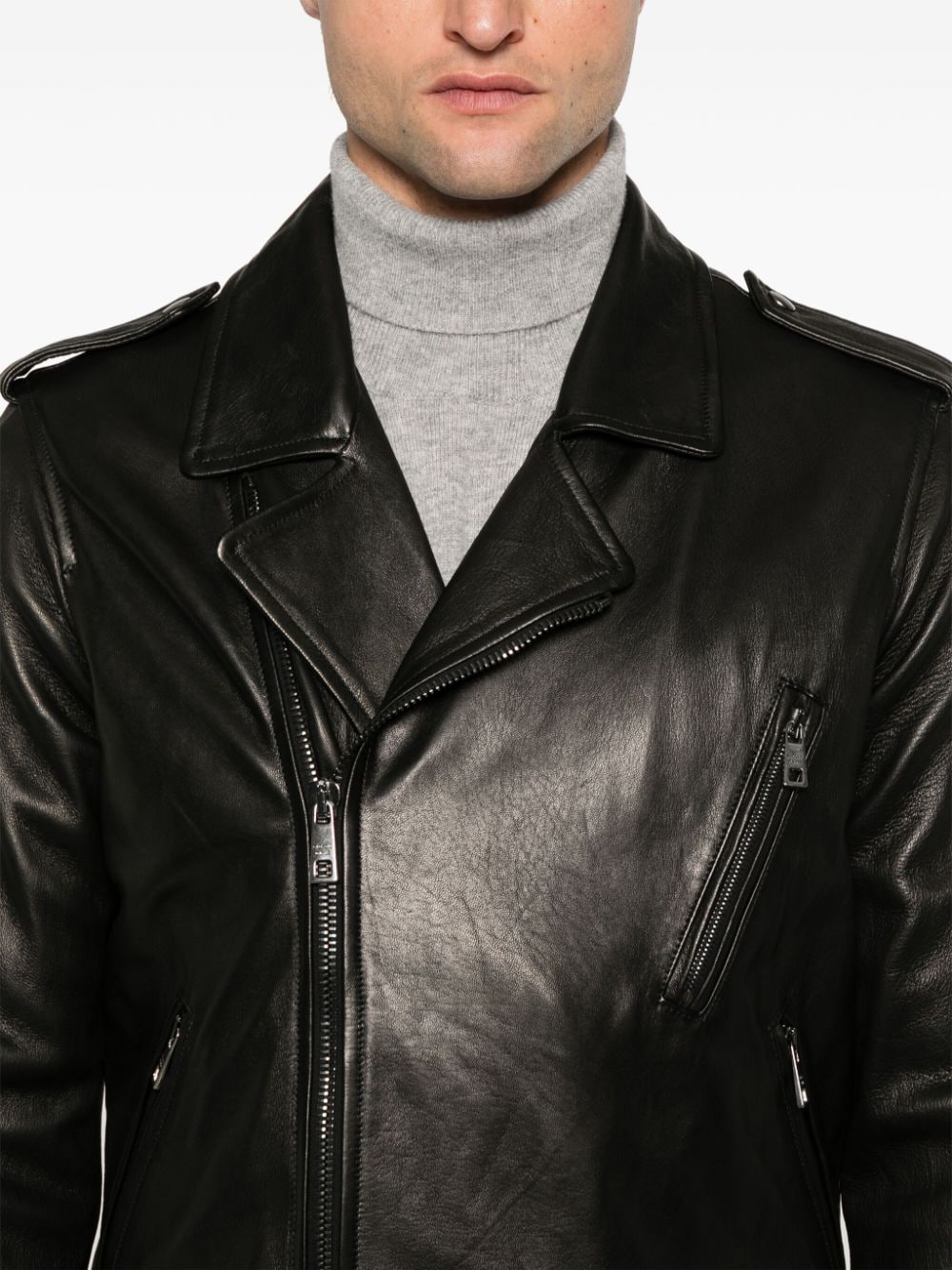 Giorgio Brato Leather Jacket In Black - 25% Off | Editorialist